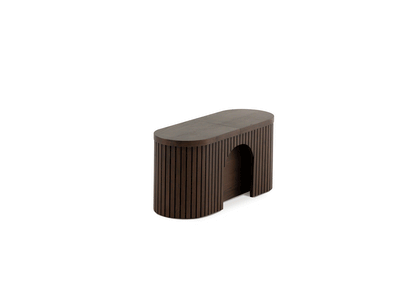 Extendable Curved Wood Dining Bench | Transformer Table