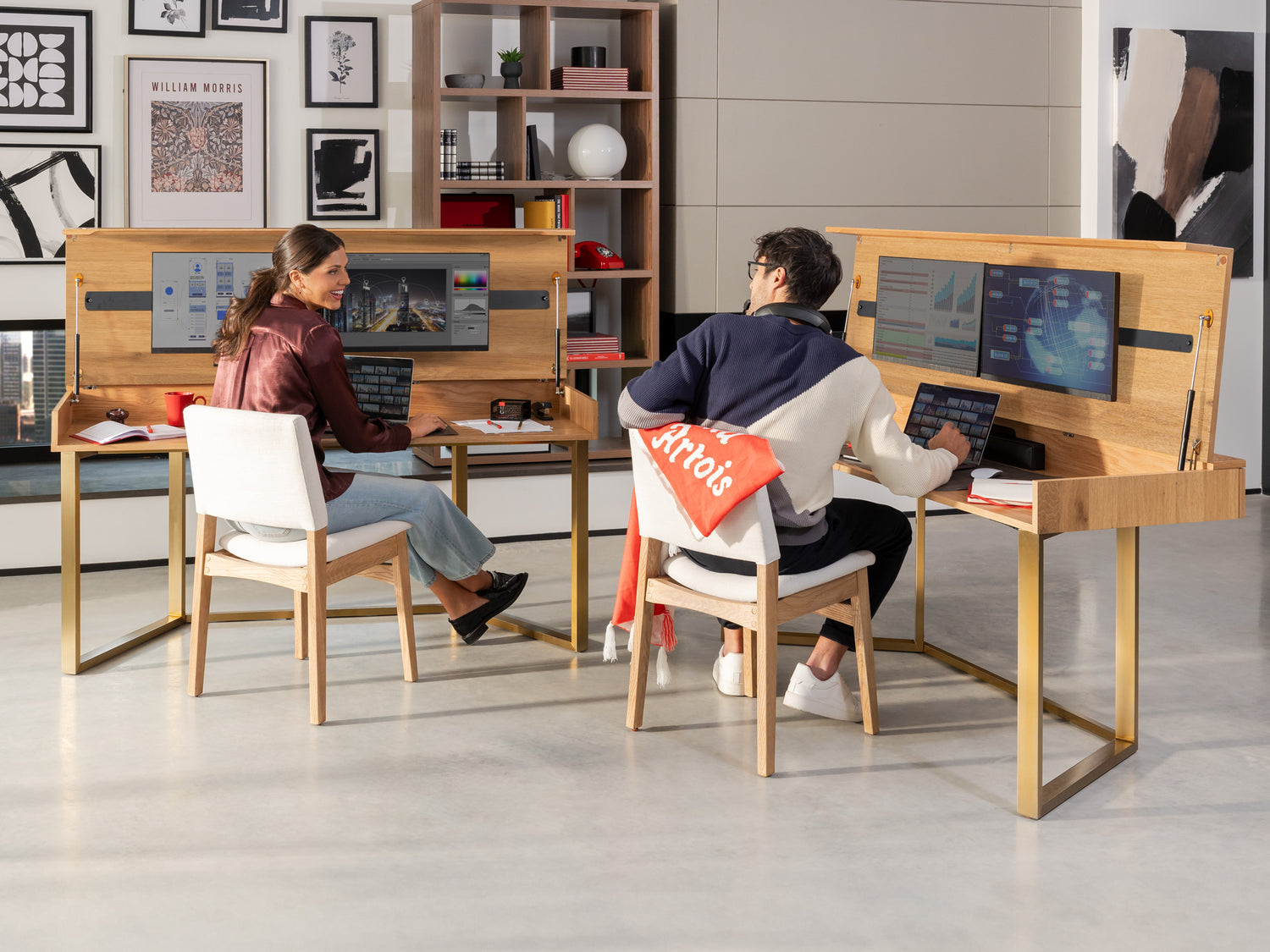 Double Desks to Dining Table | Transformer Table