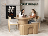 Round Table with Chairs and Bench | Transformer Table