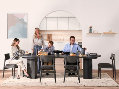 Round Extendable Dining Table with Chairs | Transformer Table