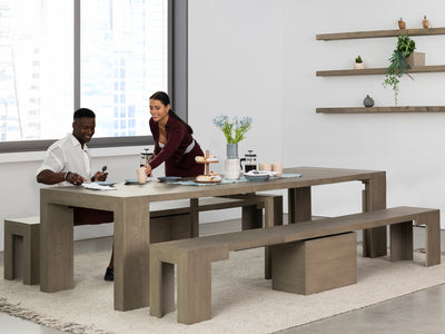 Extendable Dining Table Set with 2 Benches | Transformer Table