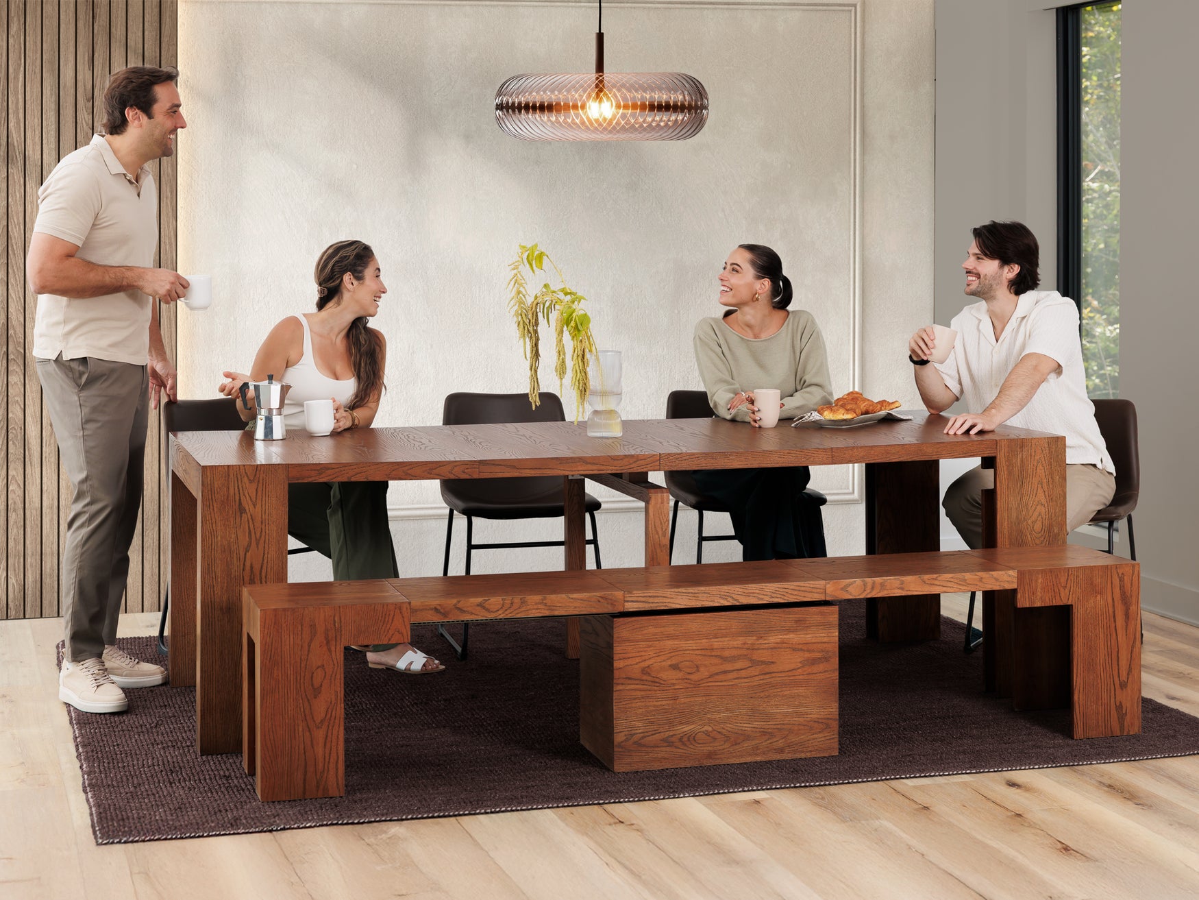 Solid Wood Extendable Dining Table | Transformer Table