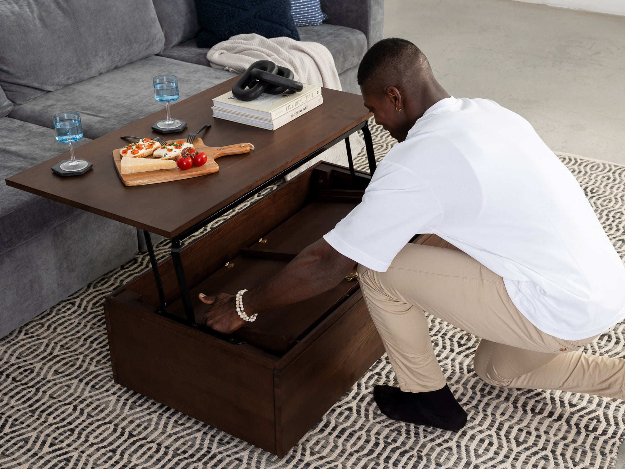 Lift-top Coffee Table with Storage | Transformer Table