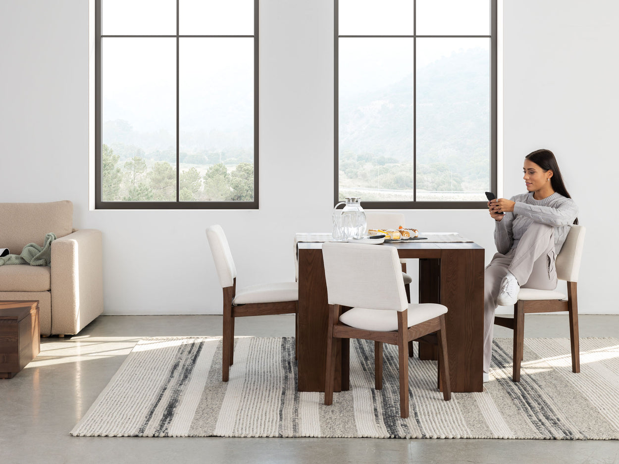 Extendable Dining Table Set with 4 Chairs| Transformer Table