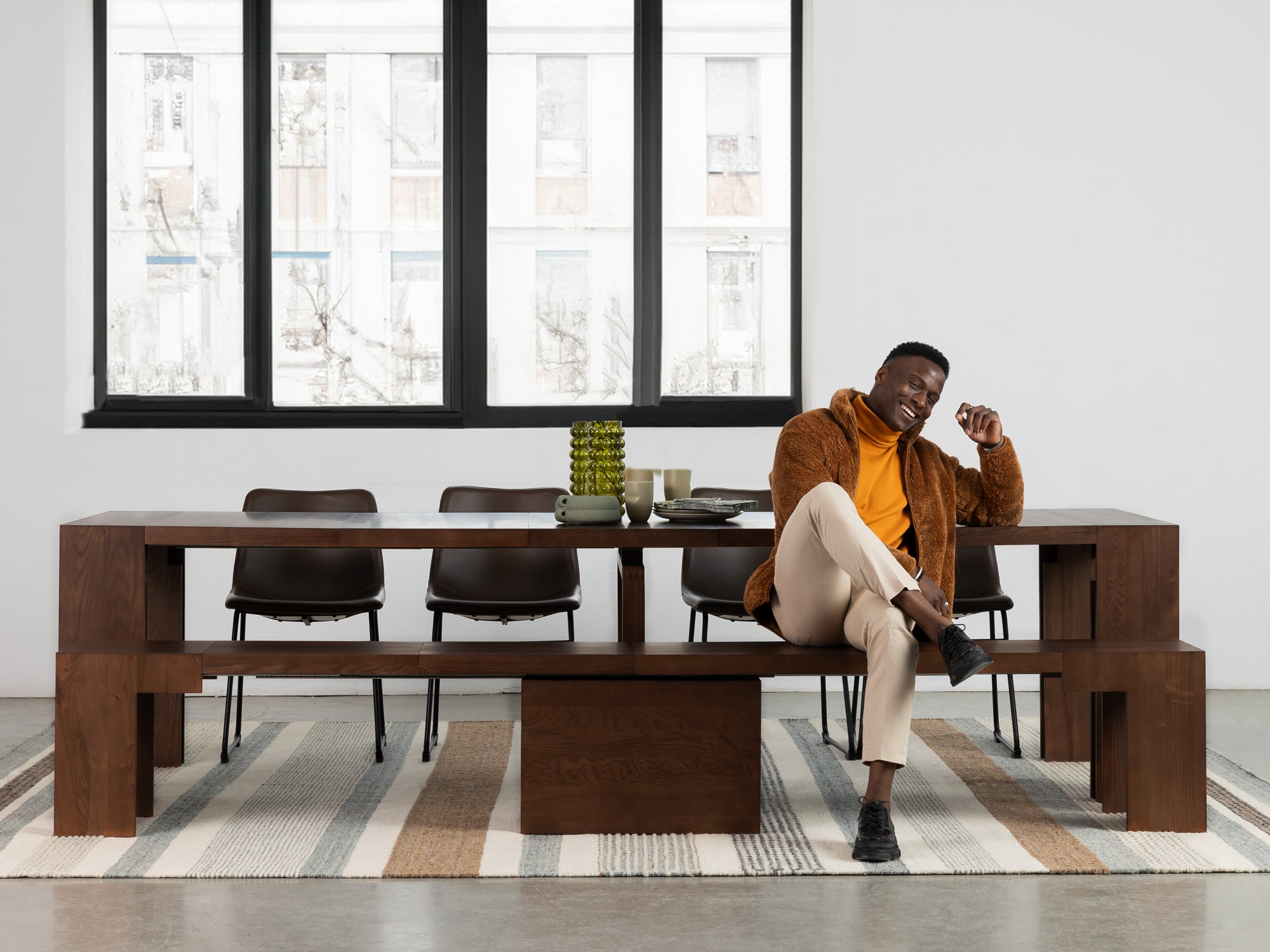 Extendable Dining Table with Bench | Transformer Table