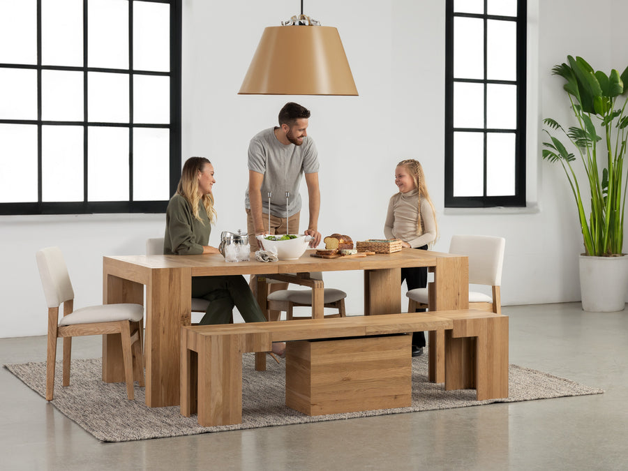Solid Wood Extendable Dining Table | Transformer Table