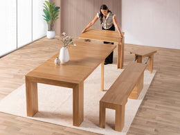 Extendable Dining Room Table with Bench | Transformer Table