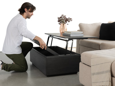 Lift-Top Wood Coffee Table with Storage | Transformer Table