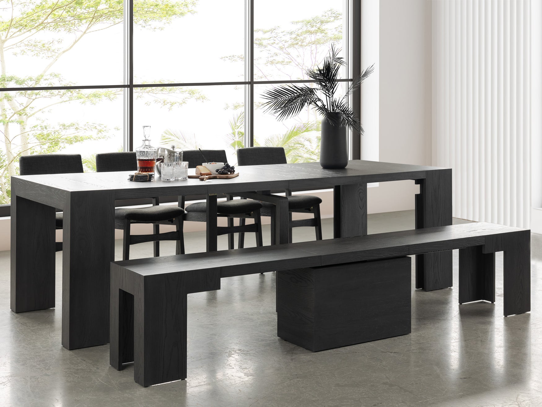 Extendable Dining Table with Bench | Transformer Table