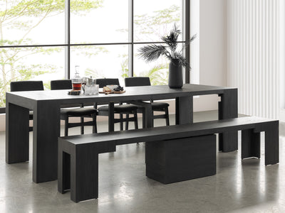 Extendable Dining Table Set with Bench and Chairs | Transformer Table