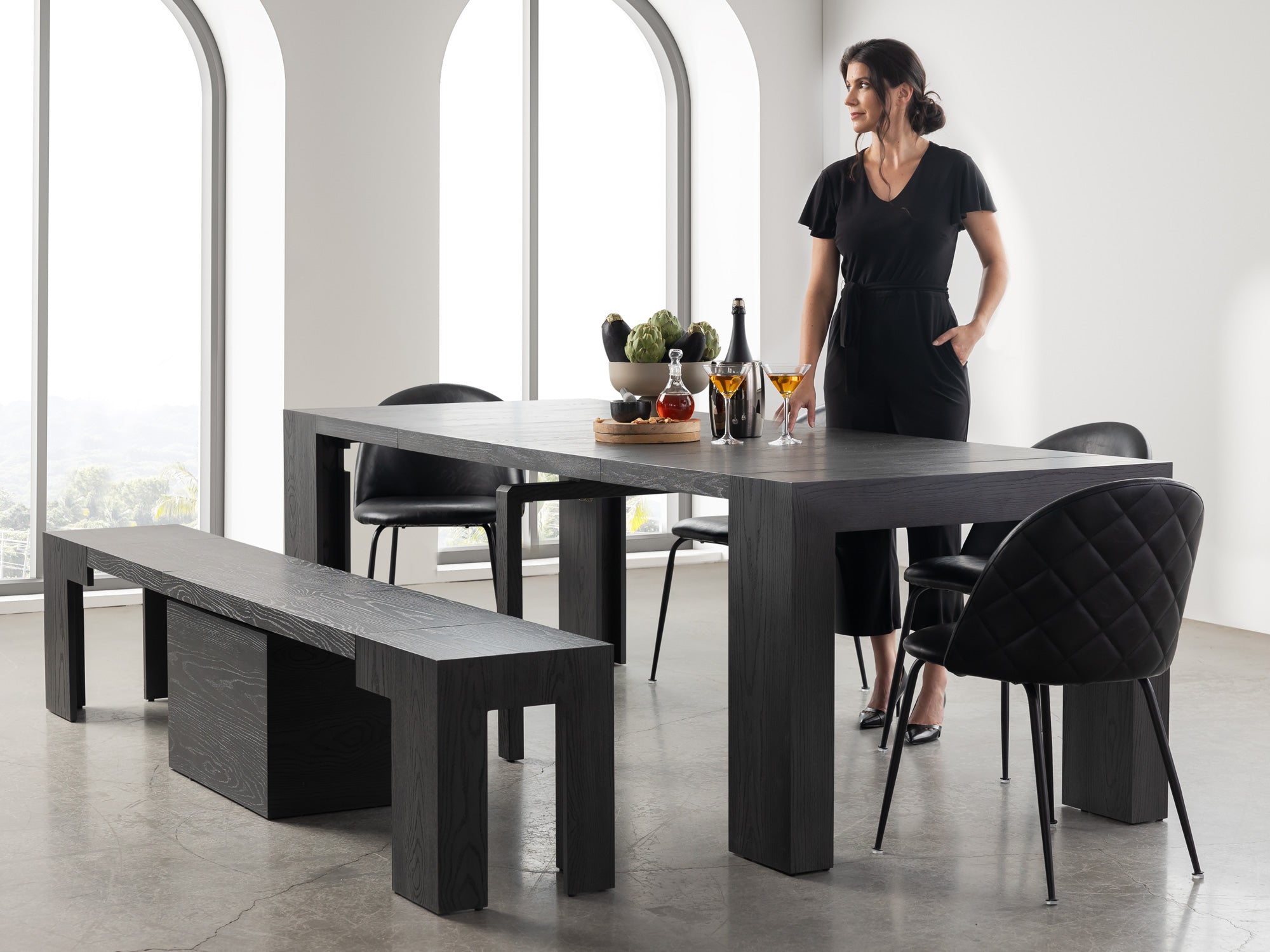 Extendable Dining Table with Bench | Transformer Table