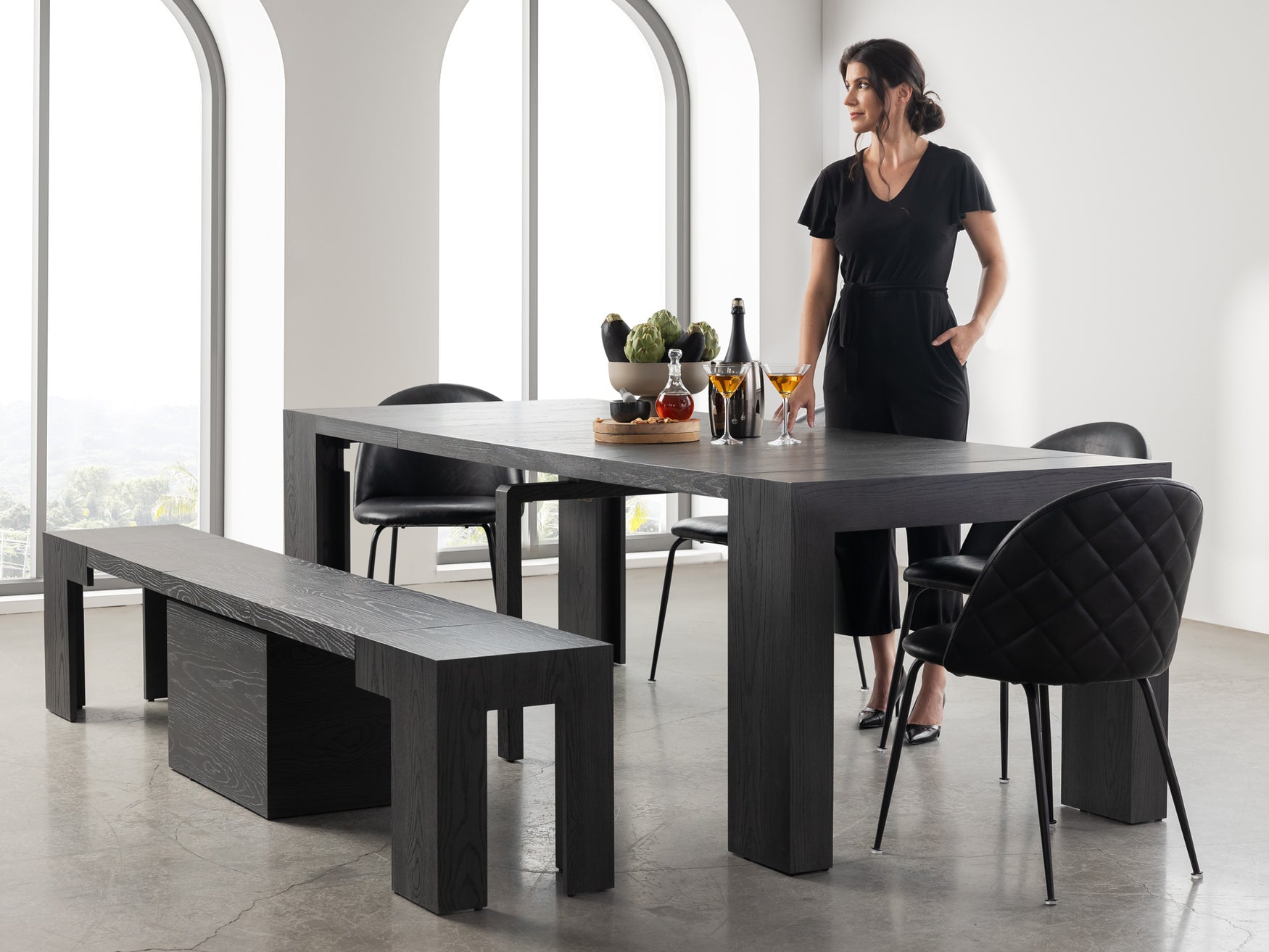 Extendable Dining Table with Bench | Transformer Table