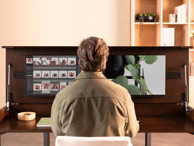 Hidden Monitor Desk to Dining Room Table | Transformer Table