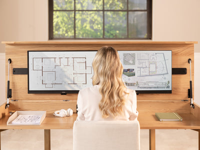 Hidden Monitor Desk to Table | Transformer Table