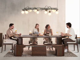 Round Dining Table with Chairs and Bench | Transformer Table