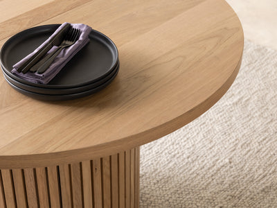 Extendable Round Table with Bench | Transformer Table