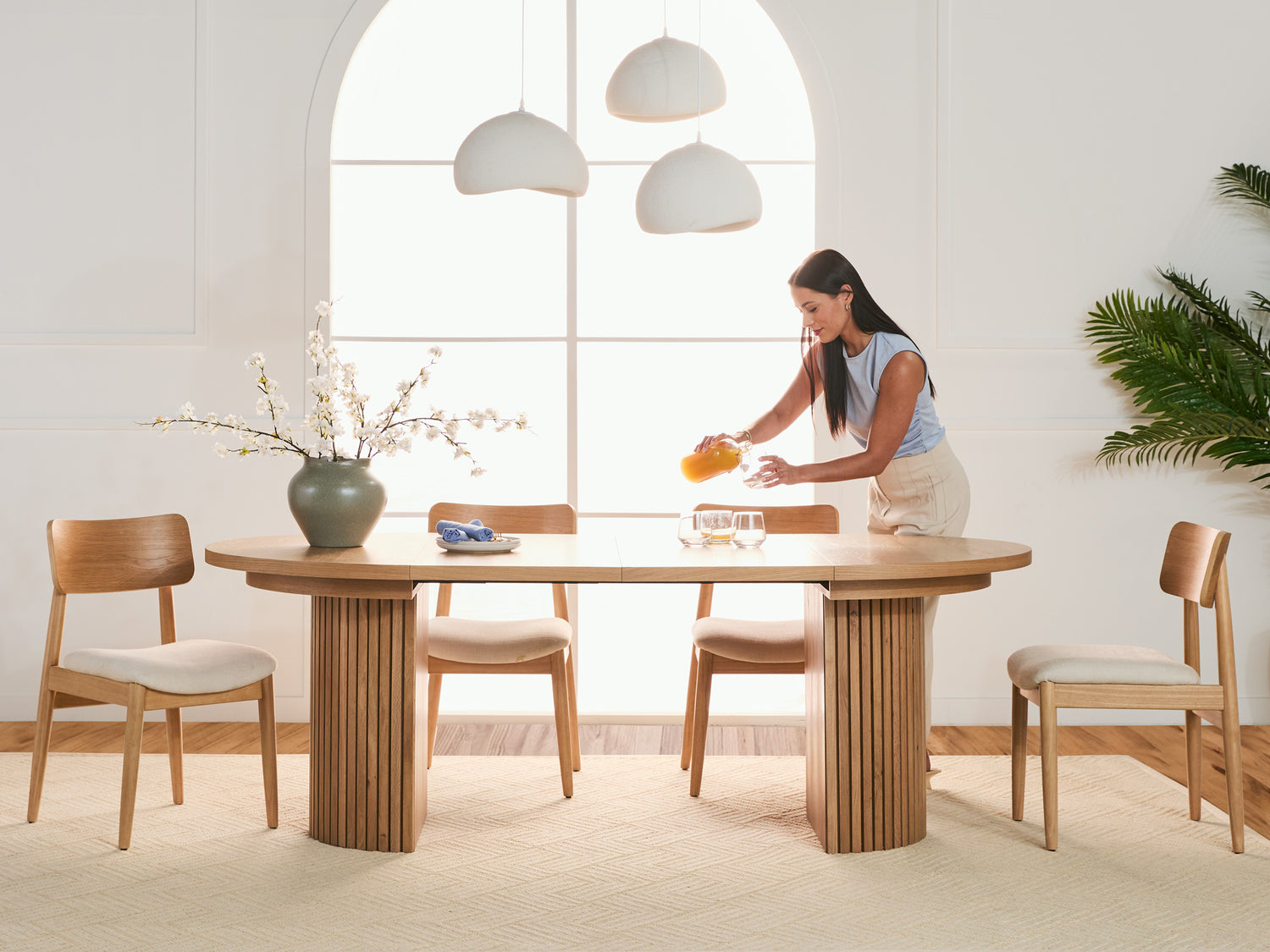 Round Extendable Table with Chairs | Transformer Table