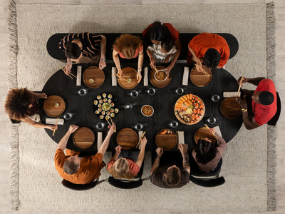 Extendable Round Table with Benches | Transformer Table