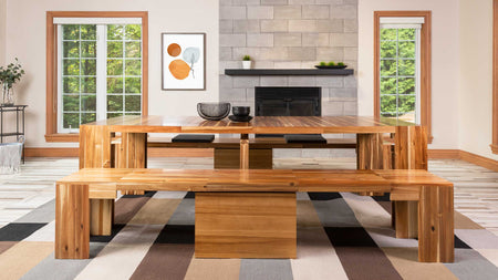 Solid Wood Extendable Dining Table | Transformer Table