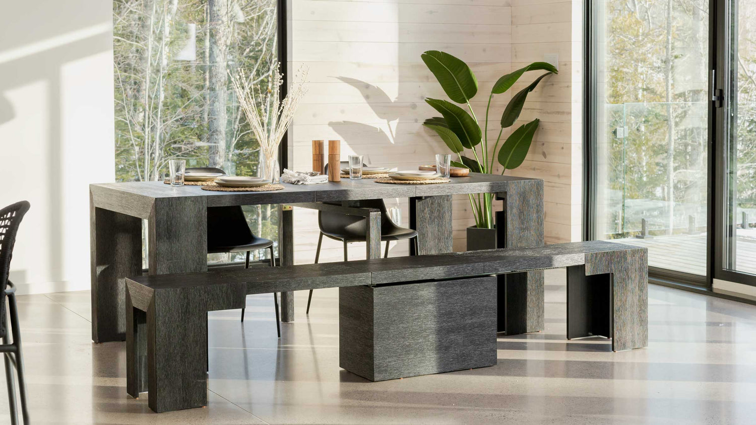 Solid Wood Extendable Dining Table | Transformer Table