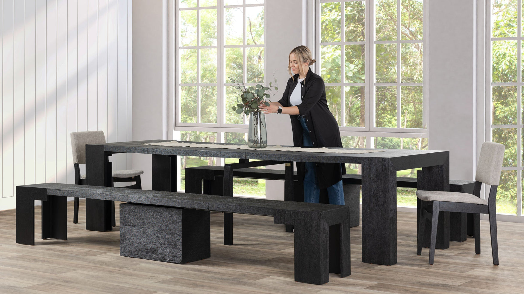 Solid Wood Extendable Dining Table | Transformer Table