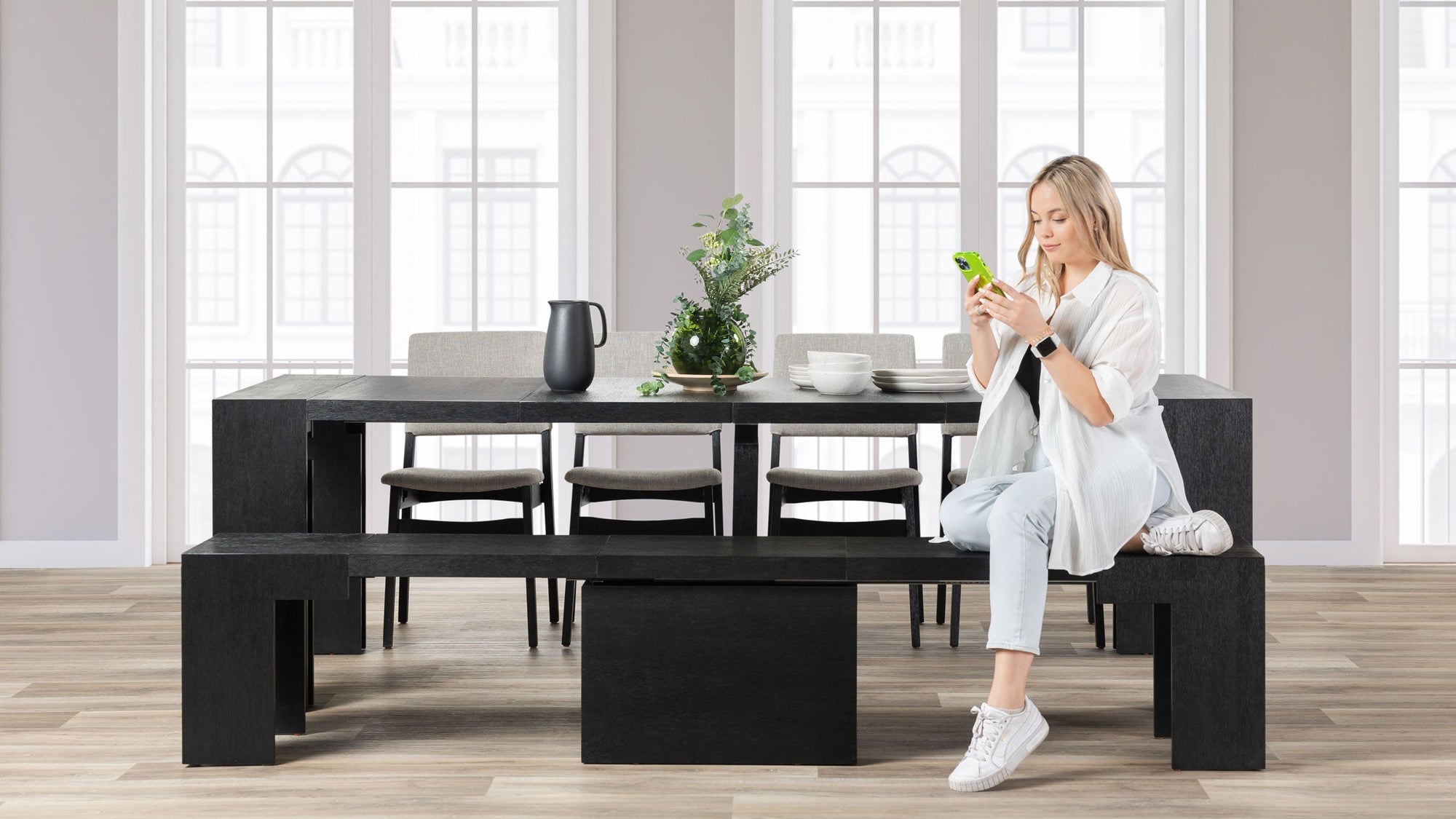 Solid Wood Extendable Dining Table | Transformer Table