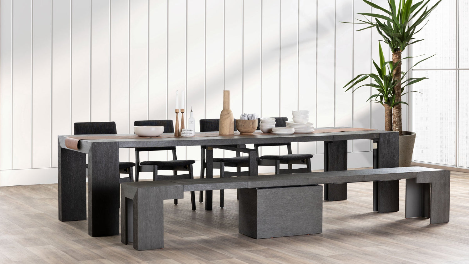 Solid Wood Extendable Dining Table | Transformer Table